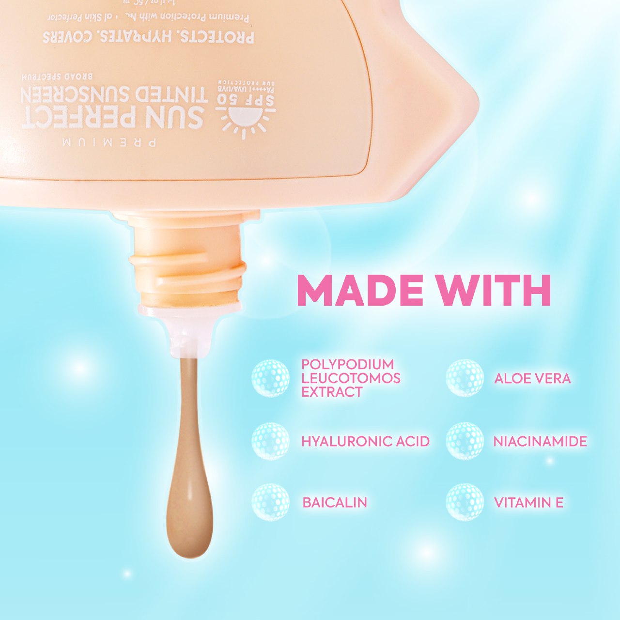 Hikari Skin Essential Sun Perfect Tinted Sunscreen Broad Spectrum SPF50 ...