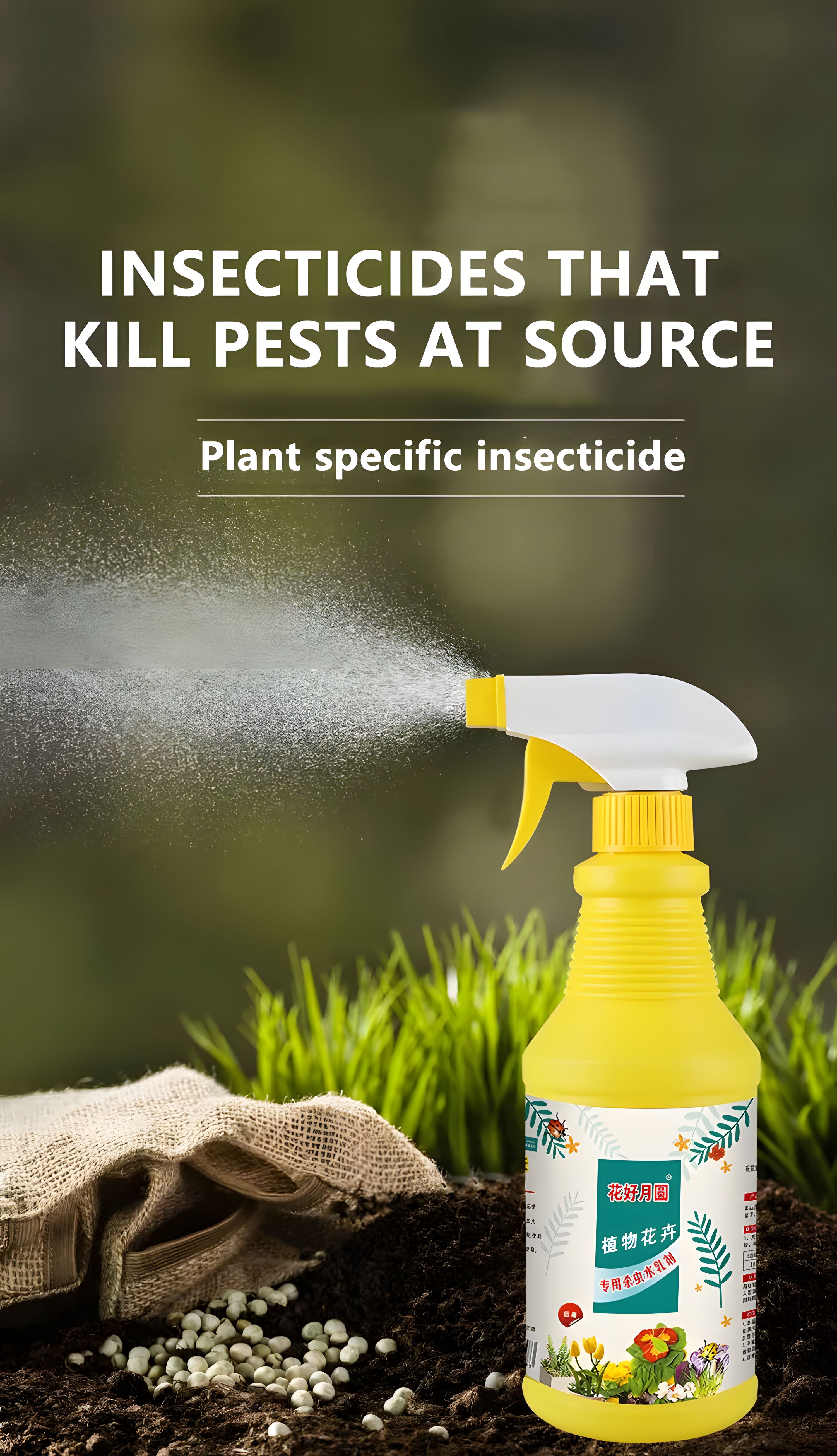 500ml Plant Flower Insecticide Spray Vegetable Organic Insecticide ...