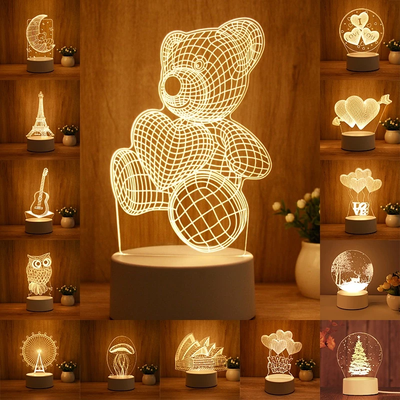 Holy Family lamp 3d night lamp room decor rose lamp birthday gift LED ...