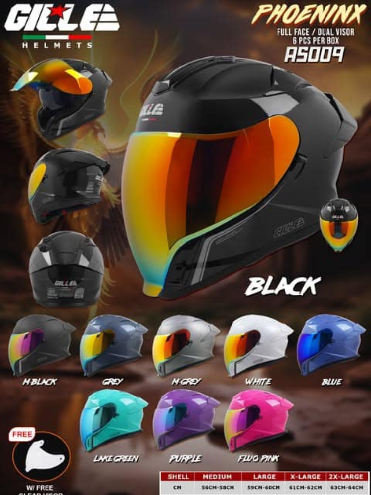 GILLE PHOENIX Modular Helmet Full Face Dual Visor for Motorcycle Women ...