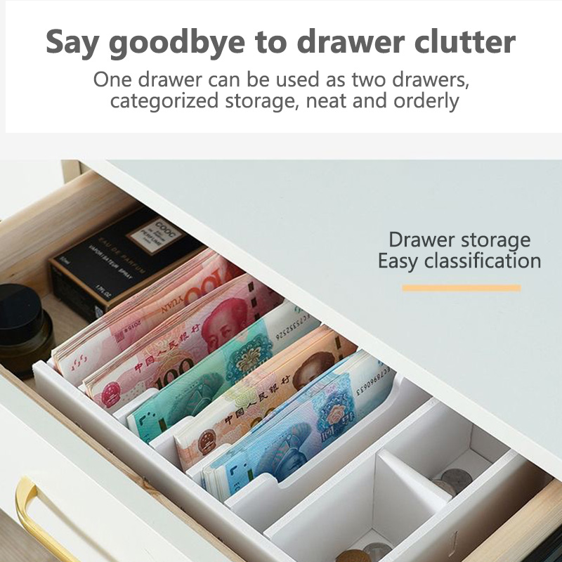 8 Grids Money Organizer Box Cashier Cash Box Financial Office Desktop ...