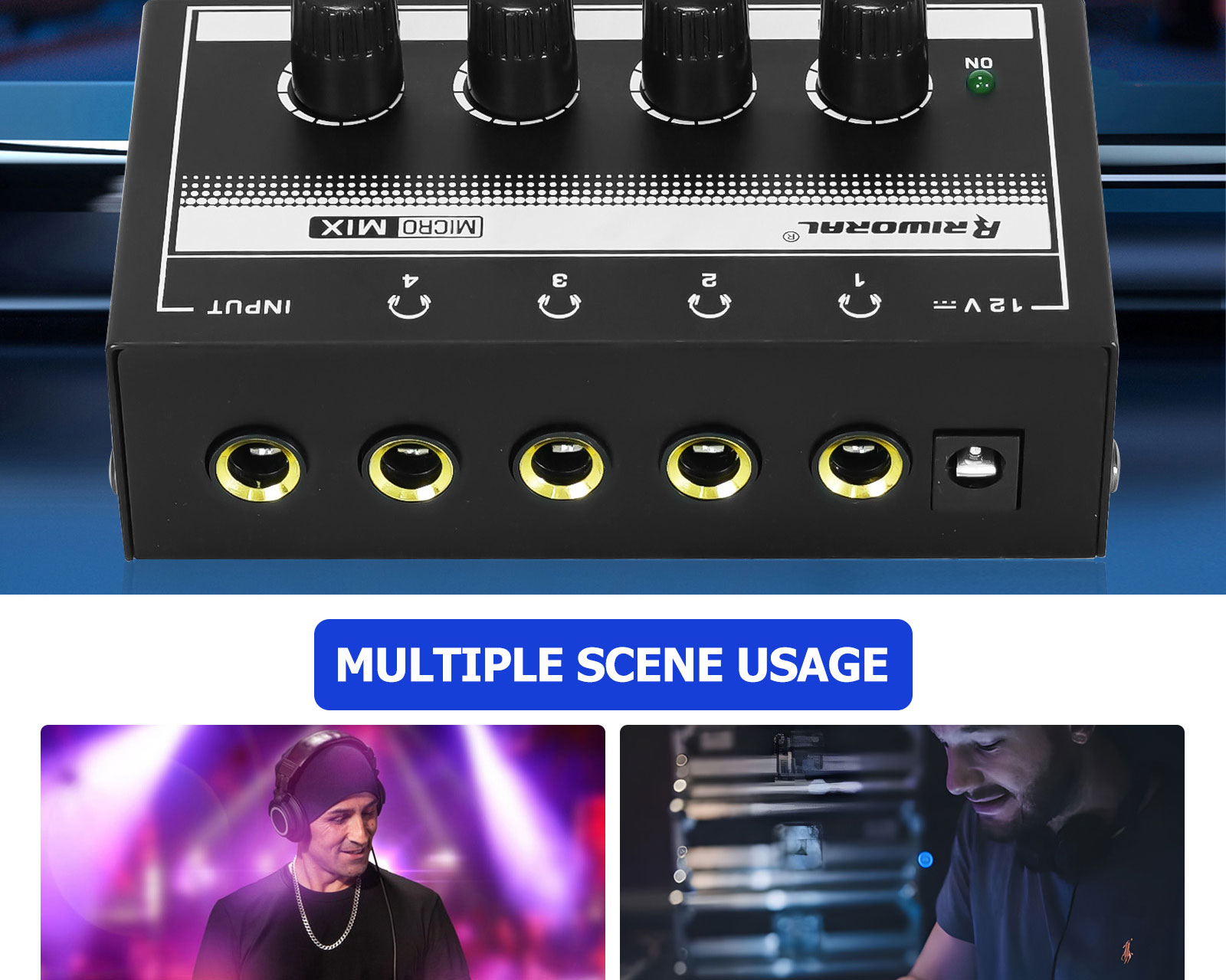 Headphone Splitter Amplifier 4 Channel Headphone Amplifier with 1/4 ...