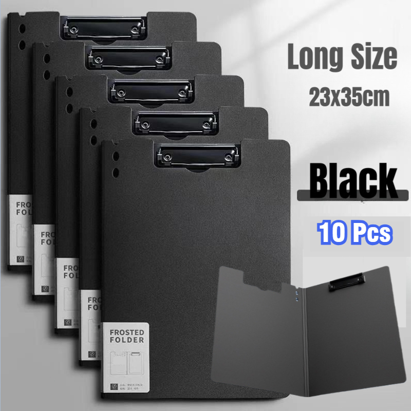 5/10pcs Clipboard Long Size with Cover Hard PP File Folder Clip Board ...