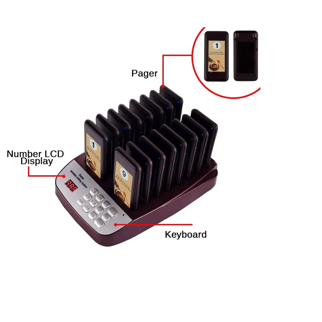 DAYTECH Queue Calling System Wireless Restaurant Calling System Table ...