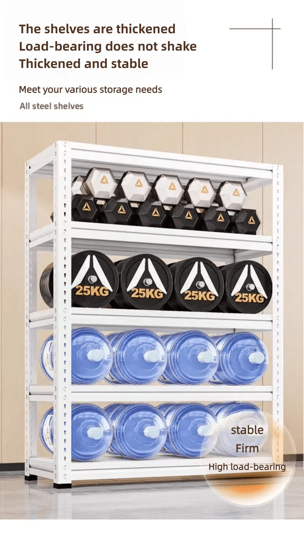 【100% Metal】6layer Metal Rack Steel Rack Goods Storage Shelf Heavy Duty ...