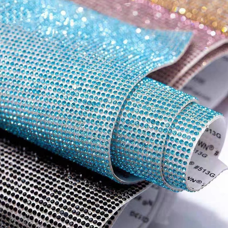 KM 12x20cm Self Adhesive Rhinestone Sticker Tape DIY Decoration Diamond ...