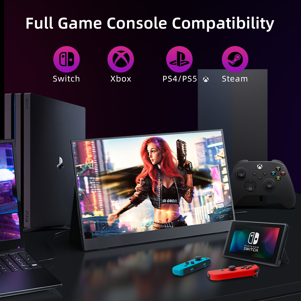 Expose Portable monitor Touch Monitor 15.6inch HDR FHD Game/Ofhce Phone ...