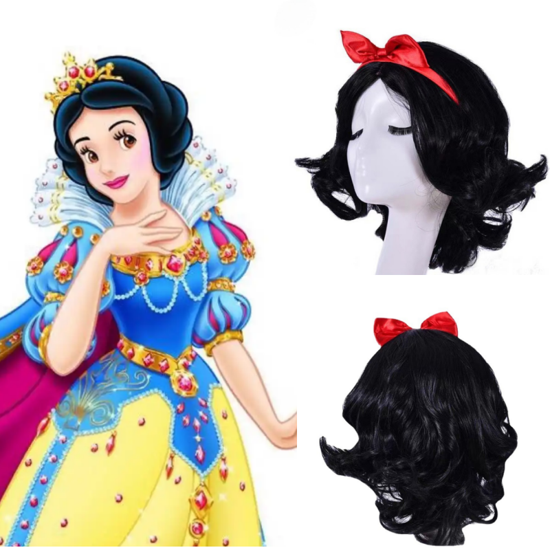 Princess Snow White Wig Disney Cute Hair Wigs Dress Up Kids Performance ...