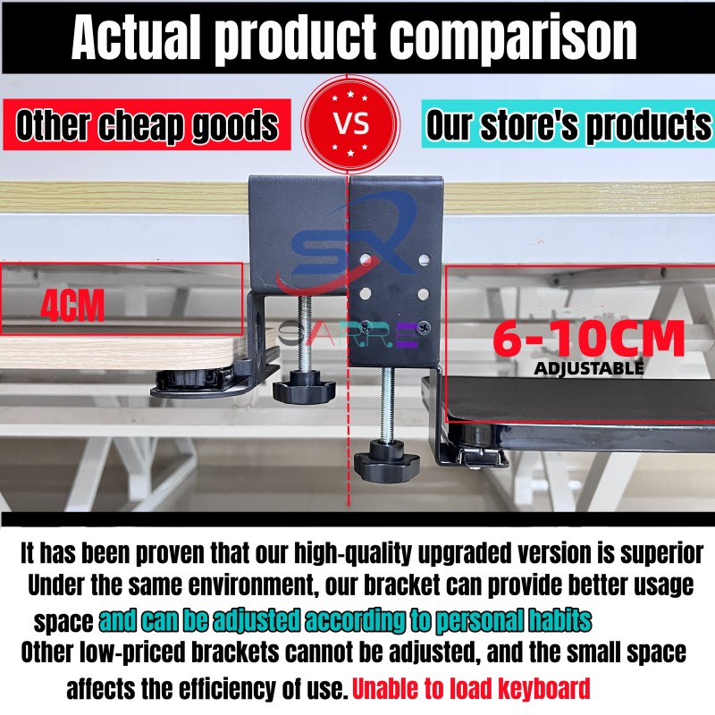 Computer desk extension bracket, keyboard stand, keyboard drawer ...