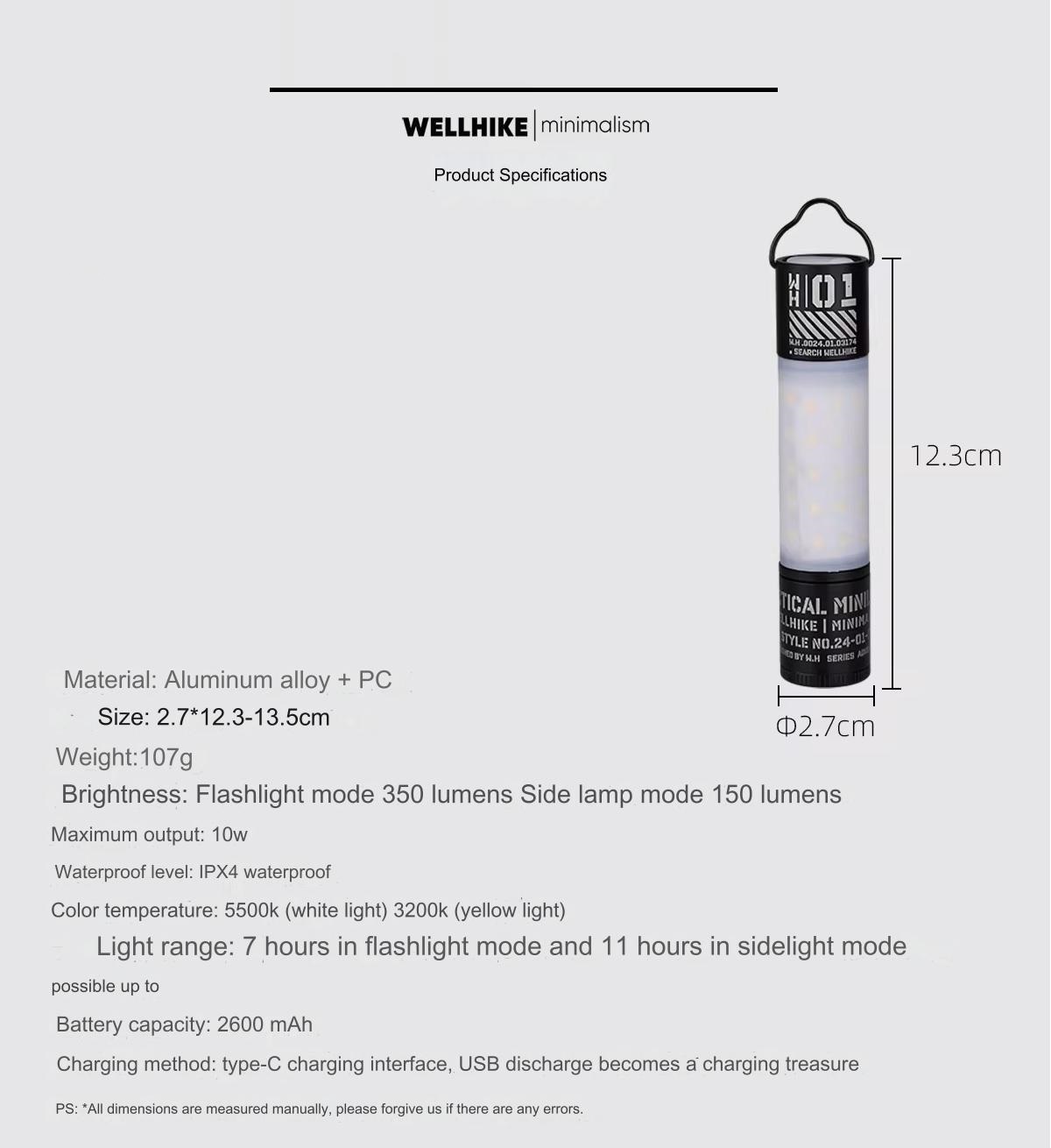 WellHike Candlelight Camping Lamp Light Lantern LED Shade Rechargeable flashlight | Shopee ...