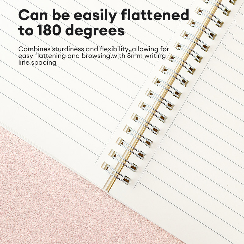 Deli A5 Spring Spiral Notebook Student Binder Line Notebook 60 Sheets ...