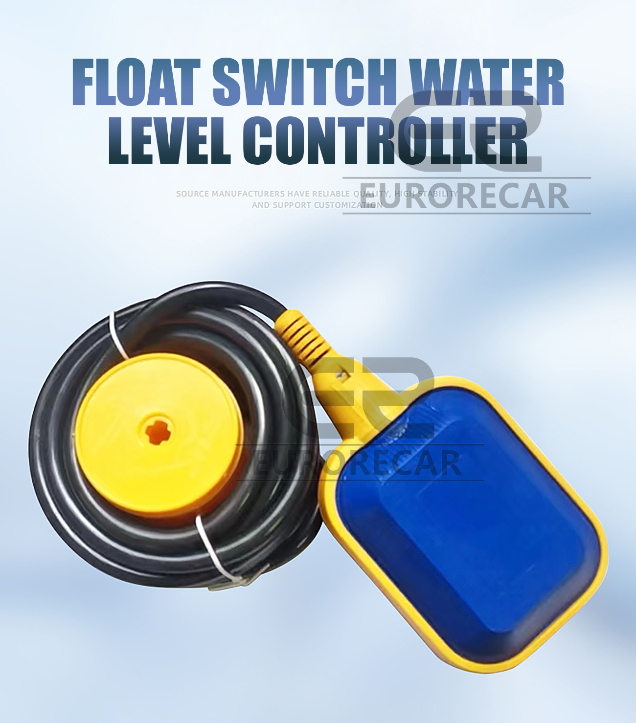 Float Level Control Switch Cable Liquid Fluid Water Level Controller Sensor for Submersible Pump ...