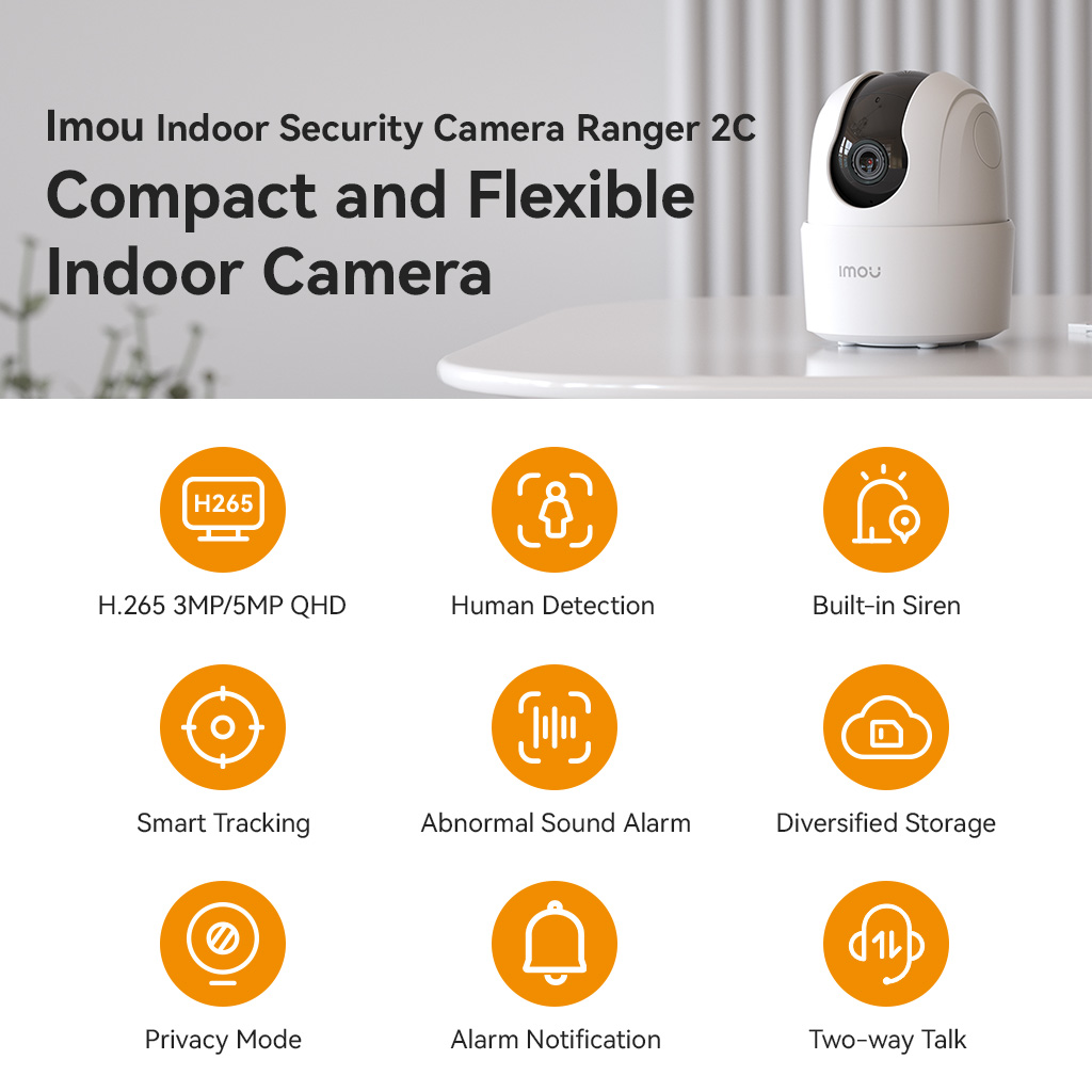 IMOU DK2 / Ranger 2C Indoor Camera with Audio for Pet / Baby Security ...