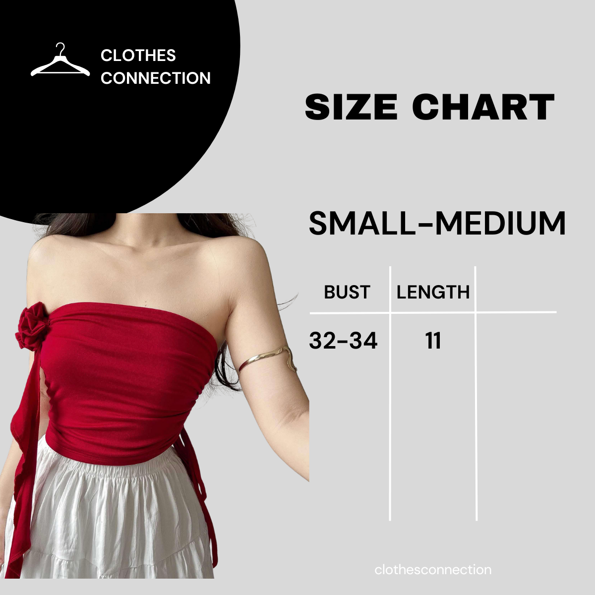 Rose Tube Top for Women – Double-Lined with Ruffled Details, Garterized ...