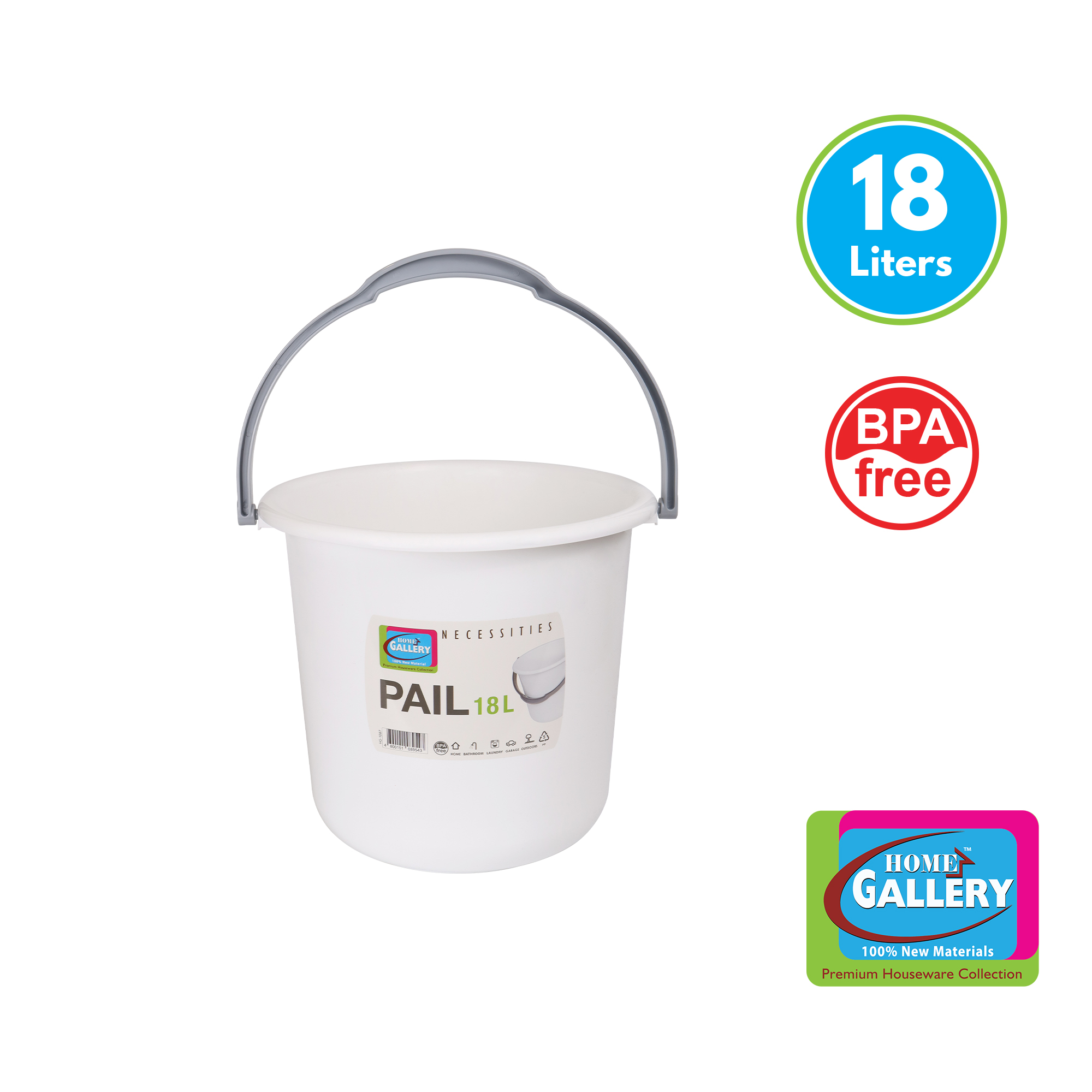 Home Gallery Water Pail Timba Multi-Purpose Bucket with Handle For ...
