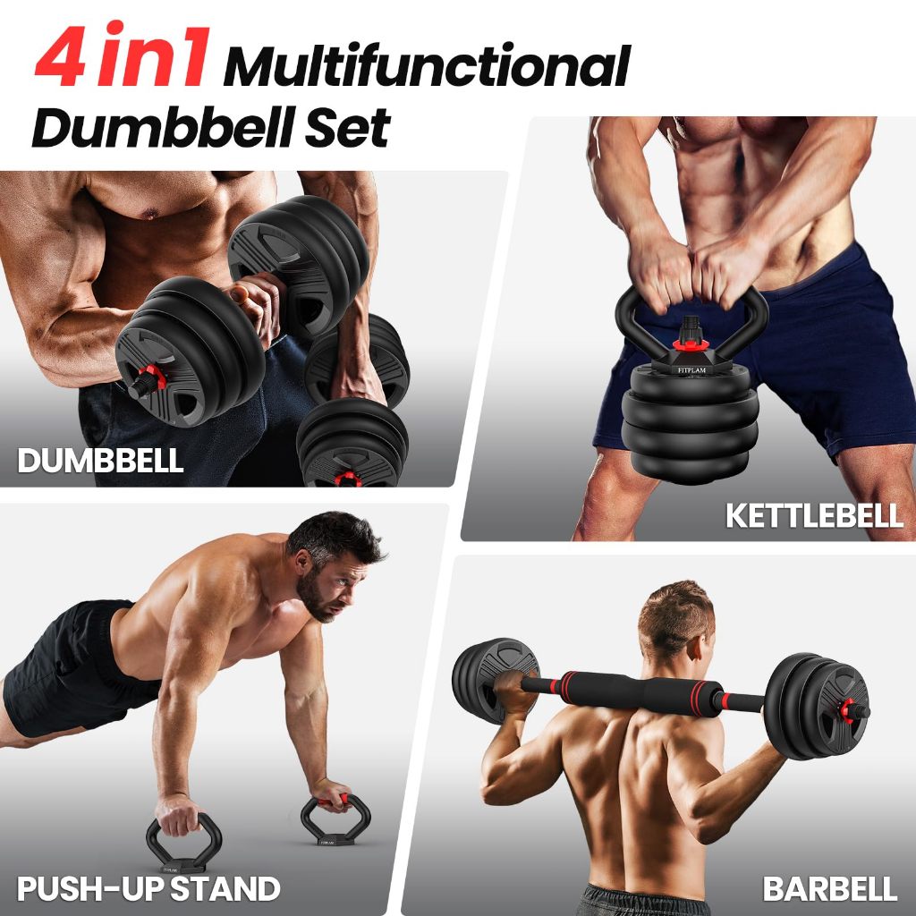 Adjustable Dumbbell Set For Men Kettlebell 10KG/20KG/30KG/40KG Gym ...