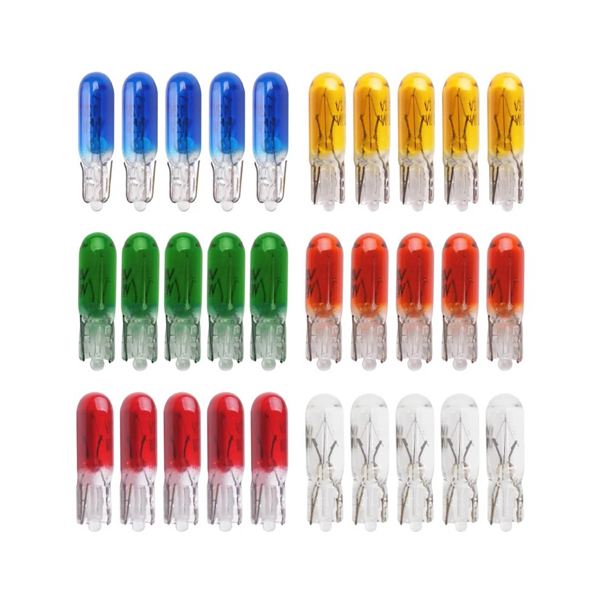 SH 2Pcs 12V Halogen bulb T5 T10 T13 T15 T20 Color Ambre | Shopee ...
