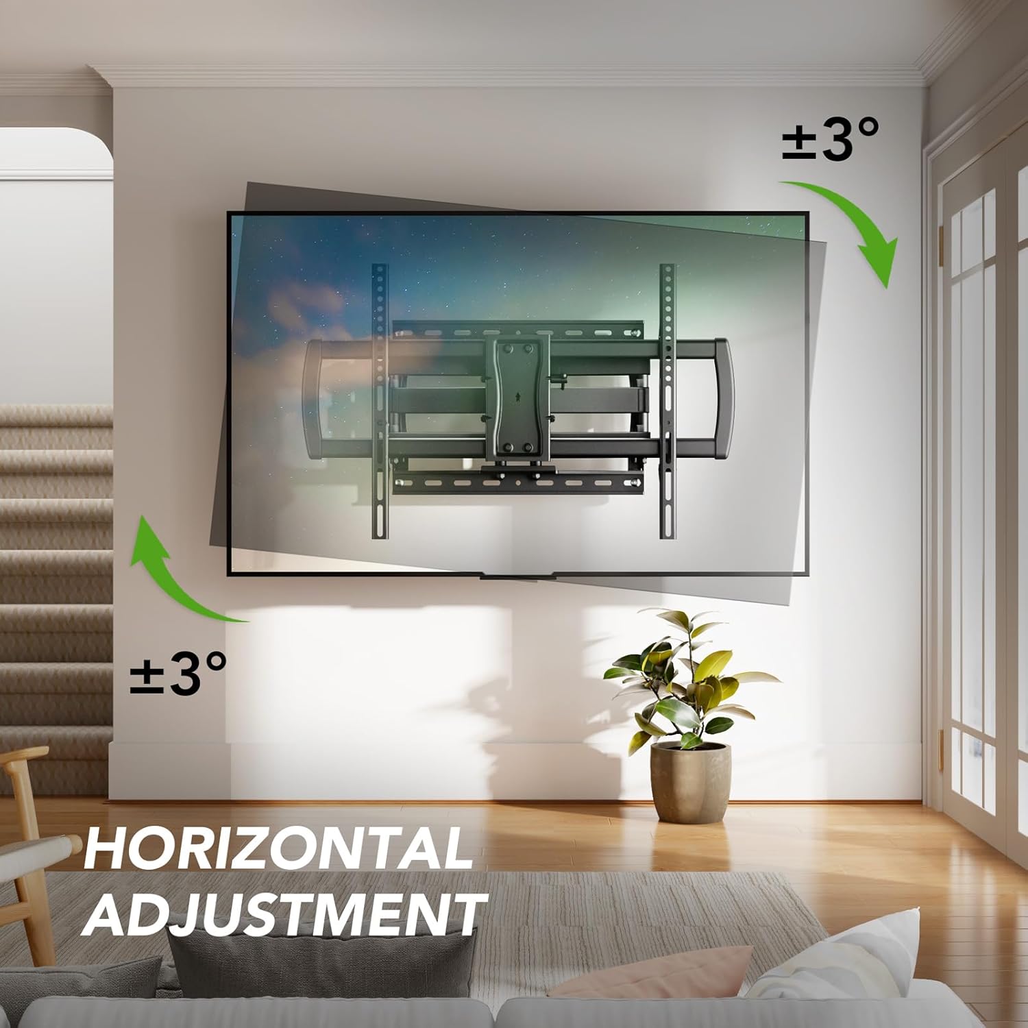 26-80 Inch TV Wall Mount Bracket with Adjustable Strong Thick Metal ...