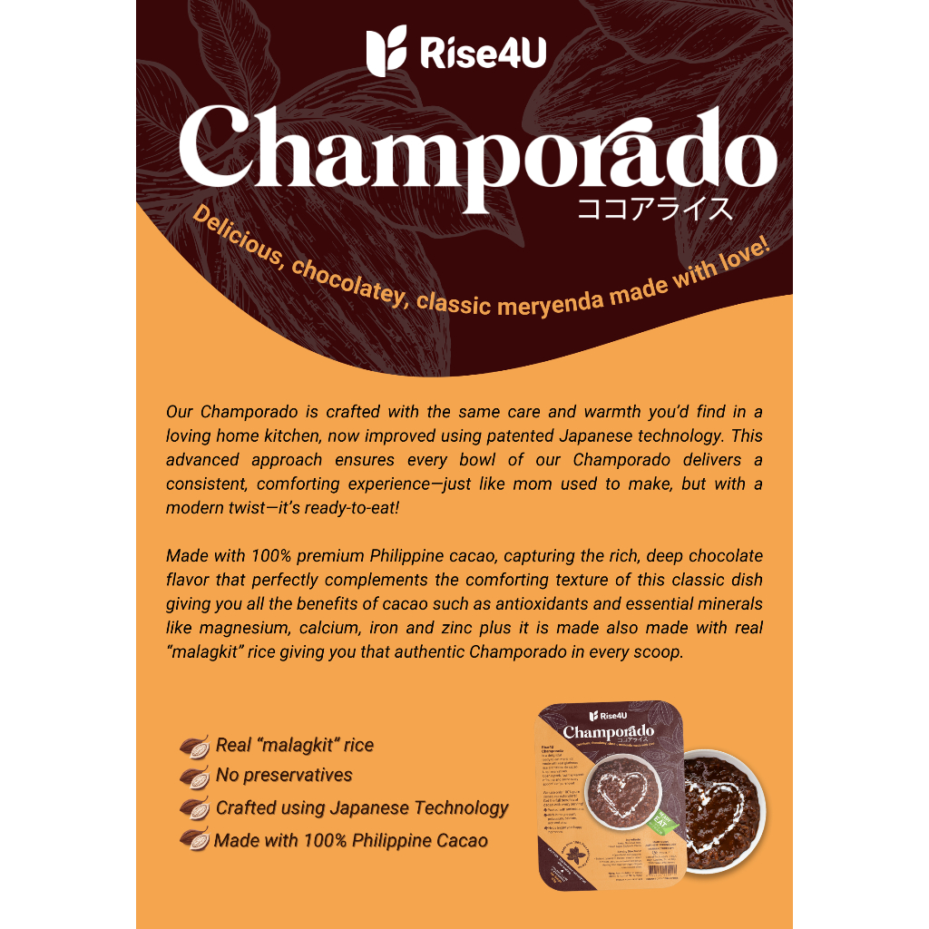 Rise4U Champorado Tray - Ready-to-Eat Christmas Gift Chocolatey Rice ...