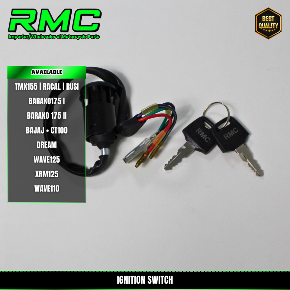RMC IGNITION SWITCH FOR MOTORCYCLE | Shopee Philippines