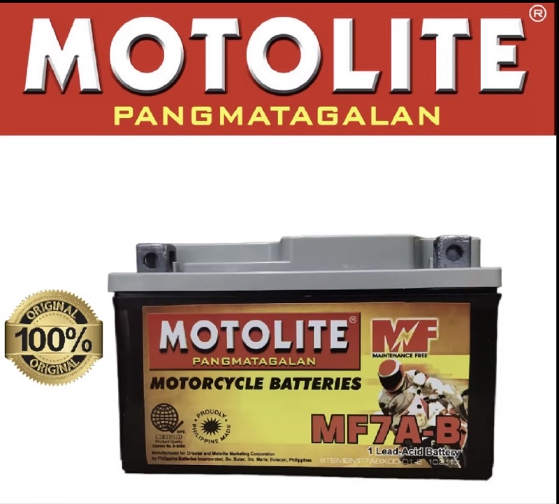 MF7A-B YTX7A-BS MOTOLITE BATTERY (HONDA XLR,MOTORSTAR MSX, PREDATOR ...