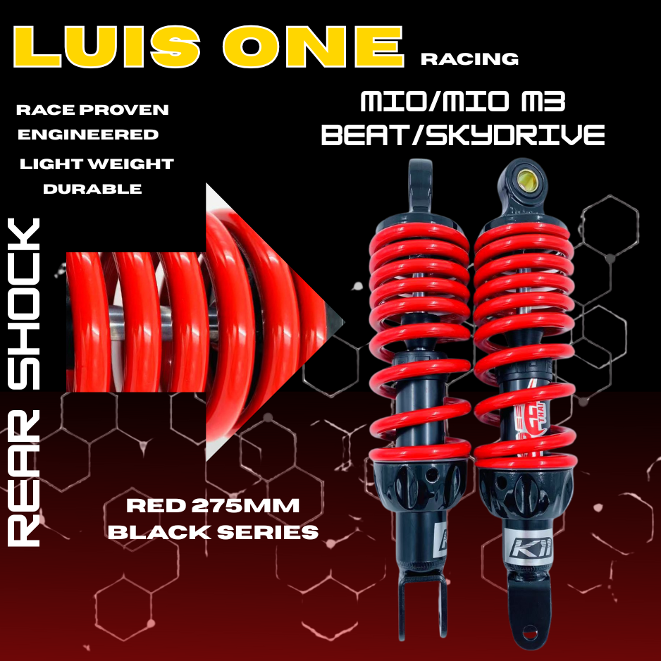 MOTORCYCLE SPEED THAI REAR SHOCK 275MM BLACK SERIES FOR MIO / BEAT / SKYDRIVE | Shopee Philippines