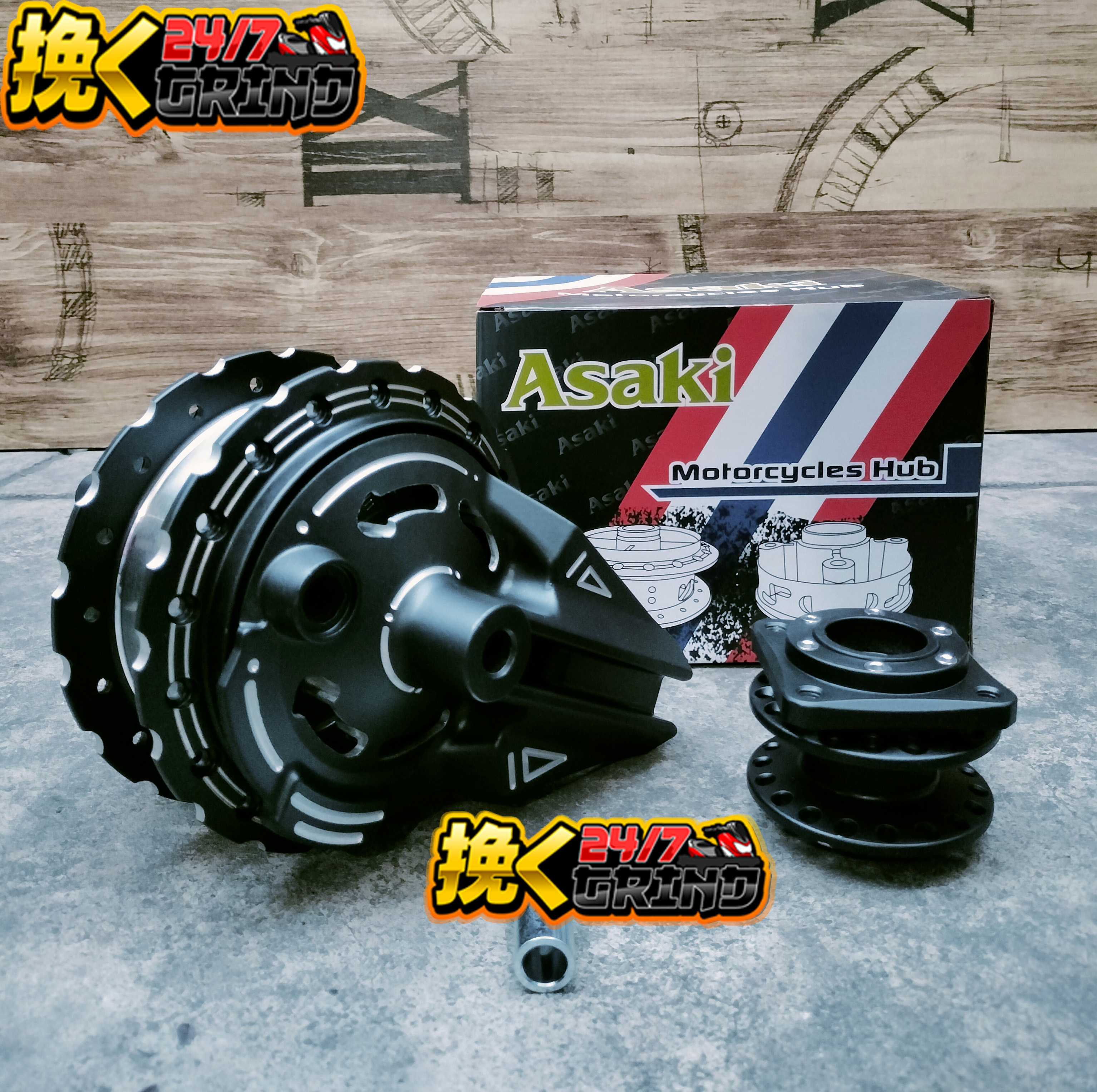 YASAKI LIGHTEN HUB SET THAILAND ORIGINAL (BLACK) FOR WAVE / RAIDER ...