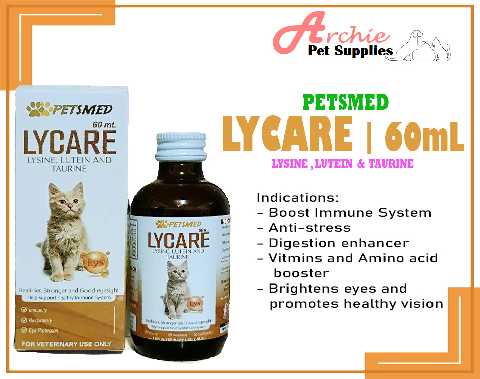 Petsmed LYCARE (Lysine, Lutein & Taurine) for Cats | 60mL | Shopee ...