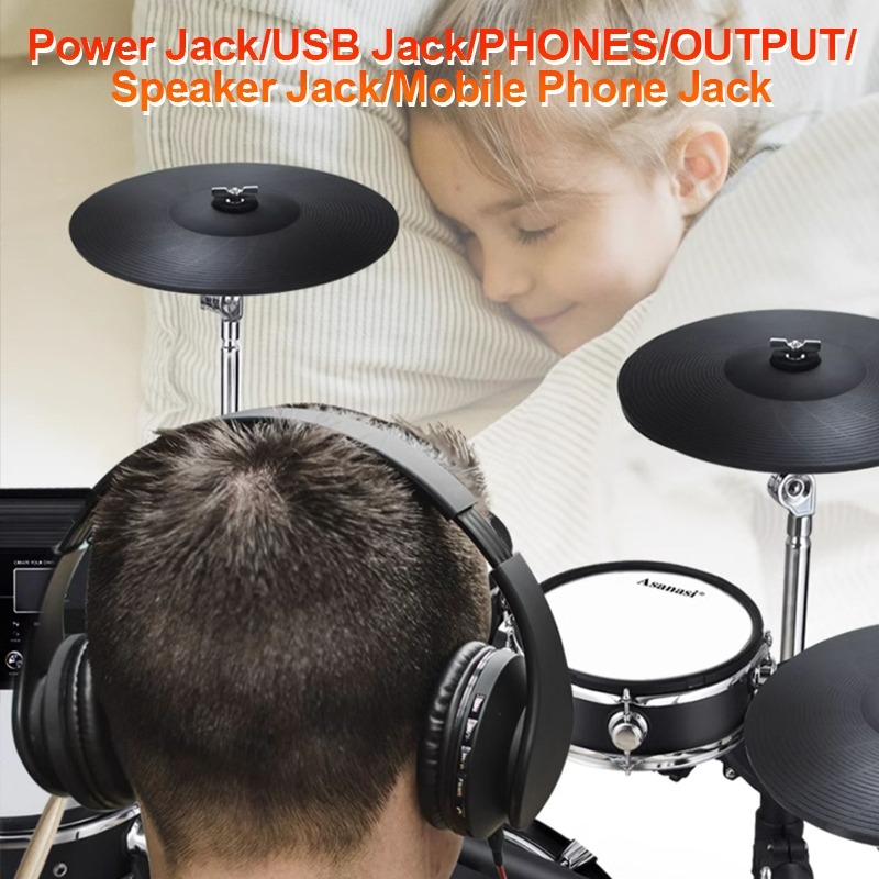 Portable Foldable Electric Drum Set |120 Sounds, 20 Drums, Realistic ...