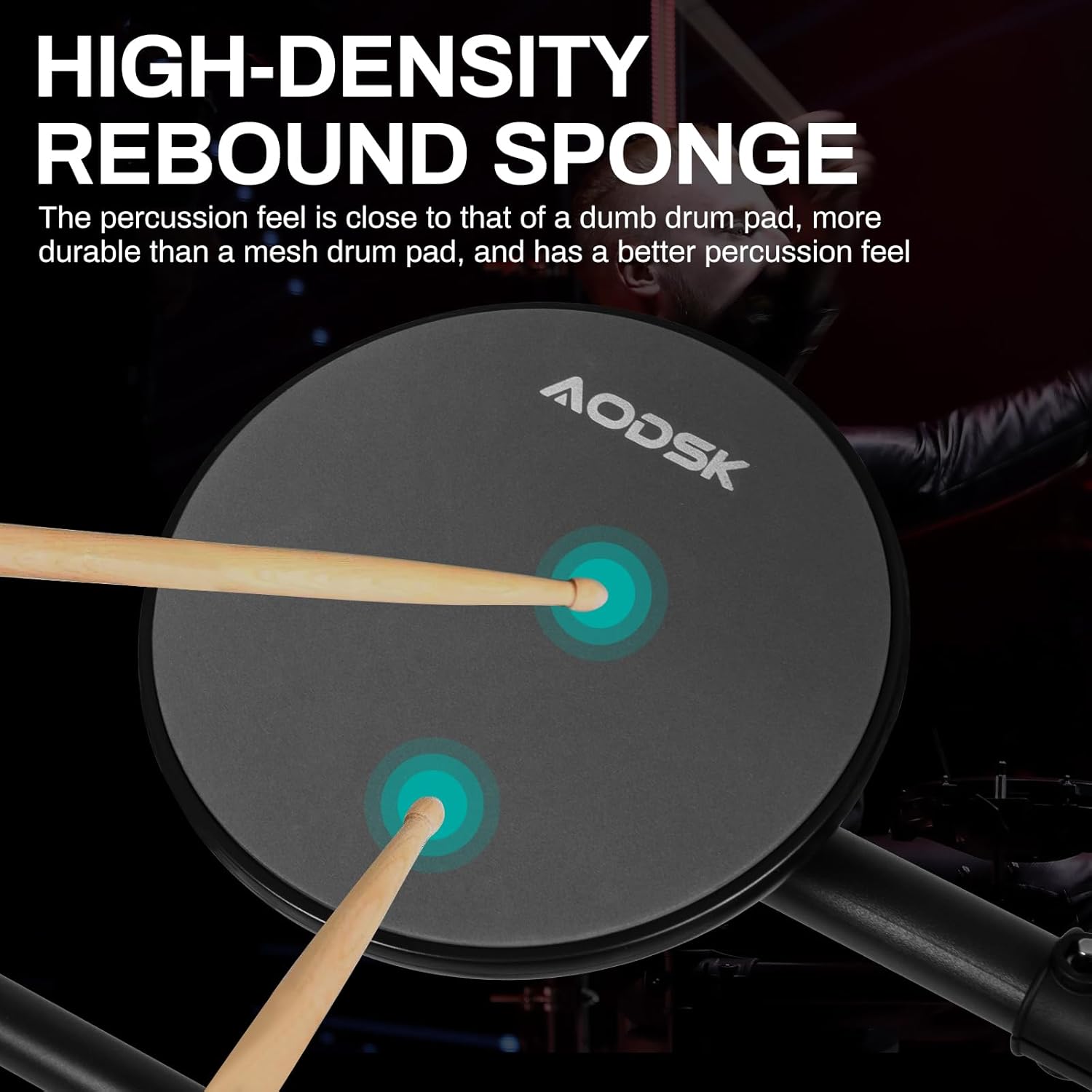 Foldable Electric Drum Set for Home,Shocking Sound Effects with 20 ...