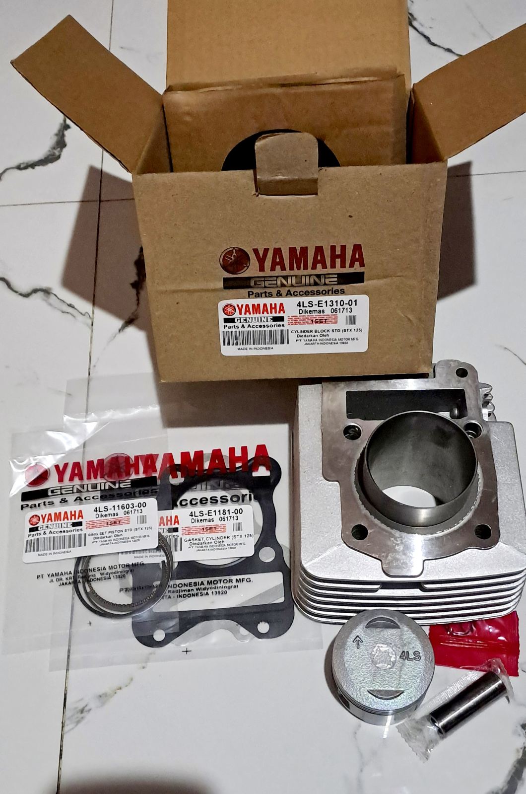 YAMAHA STX 125 CYLINDER BLOCK SET STD CHROME BORE PARTS 4LSE131001 ...