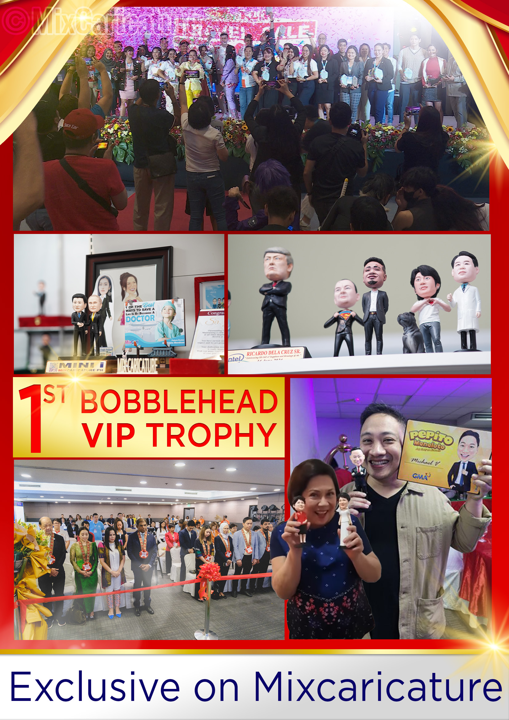 VIP Custom 3D face Iron Helm Trophy - Model C Free Base(w/ Shiny Metal ...