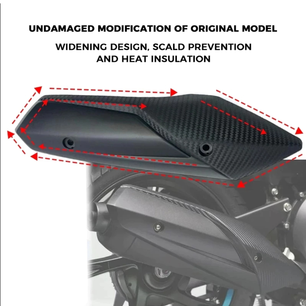 YAMAHA MIO i125 Muffler Cover Heat Guard Protector Carbon Fiber/Matte ...