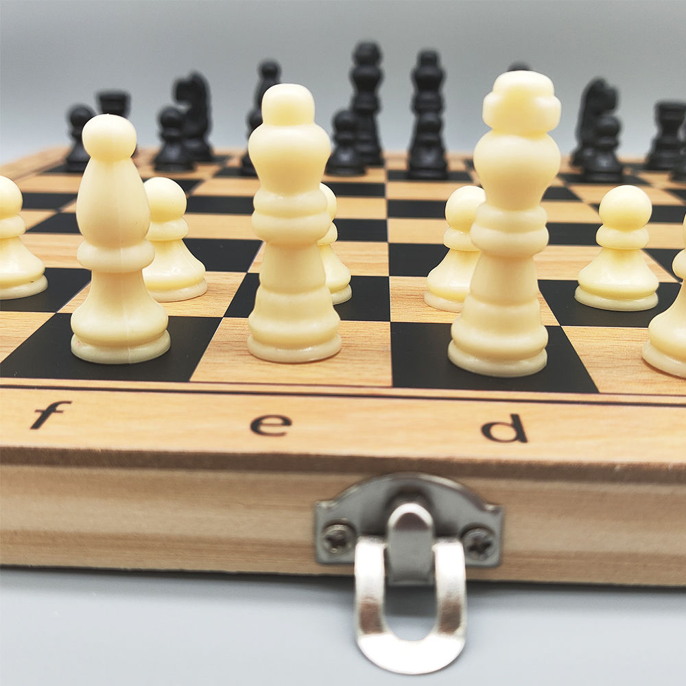 Folding Wooden Chess Board Pieces Set Board Game Good Quality Chess set Educational Toy for kids ...