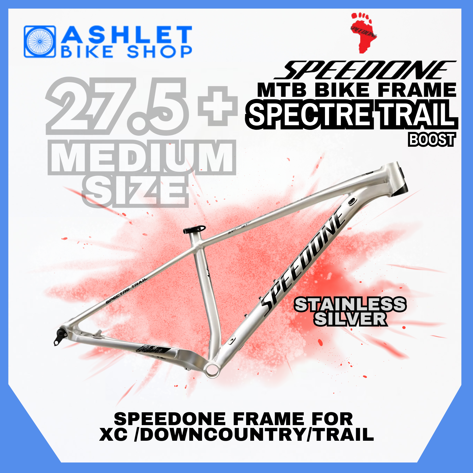 SPEEDONE SPECTRE TRAIL Bike Frame 27.5+ Boost Medium Size Aluminum ...