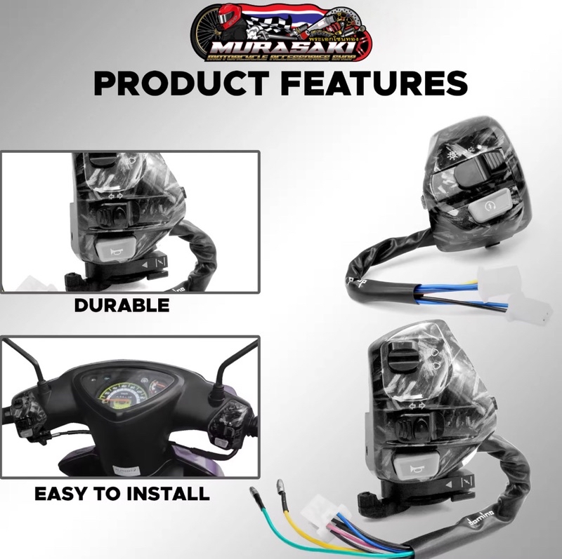 DOMINO Handle Switch for AEROX / MIO i 125 / Mio Sporty & Soulty / RUSI ...