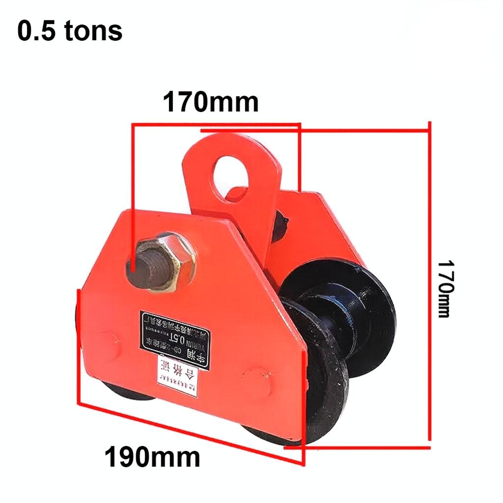 COD Heavy duty Plain Trolley 0.5tons gate roller hanger trolley 0.5tons ...
