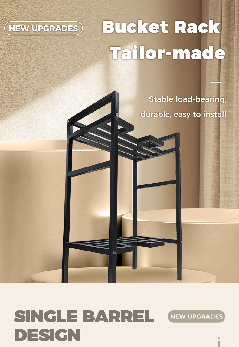 Layer Kitchen Bucket Rack Stand High-Capacity Stainless Steel Rack ...