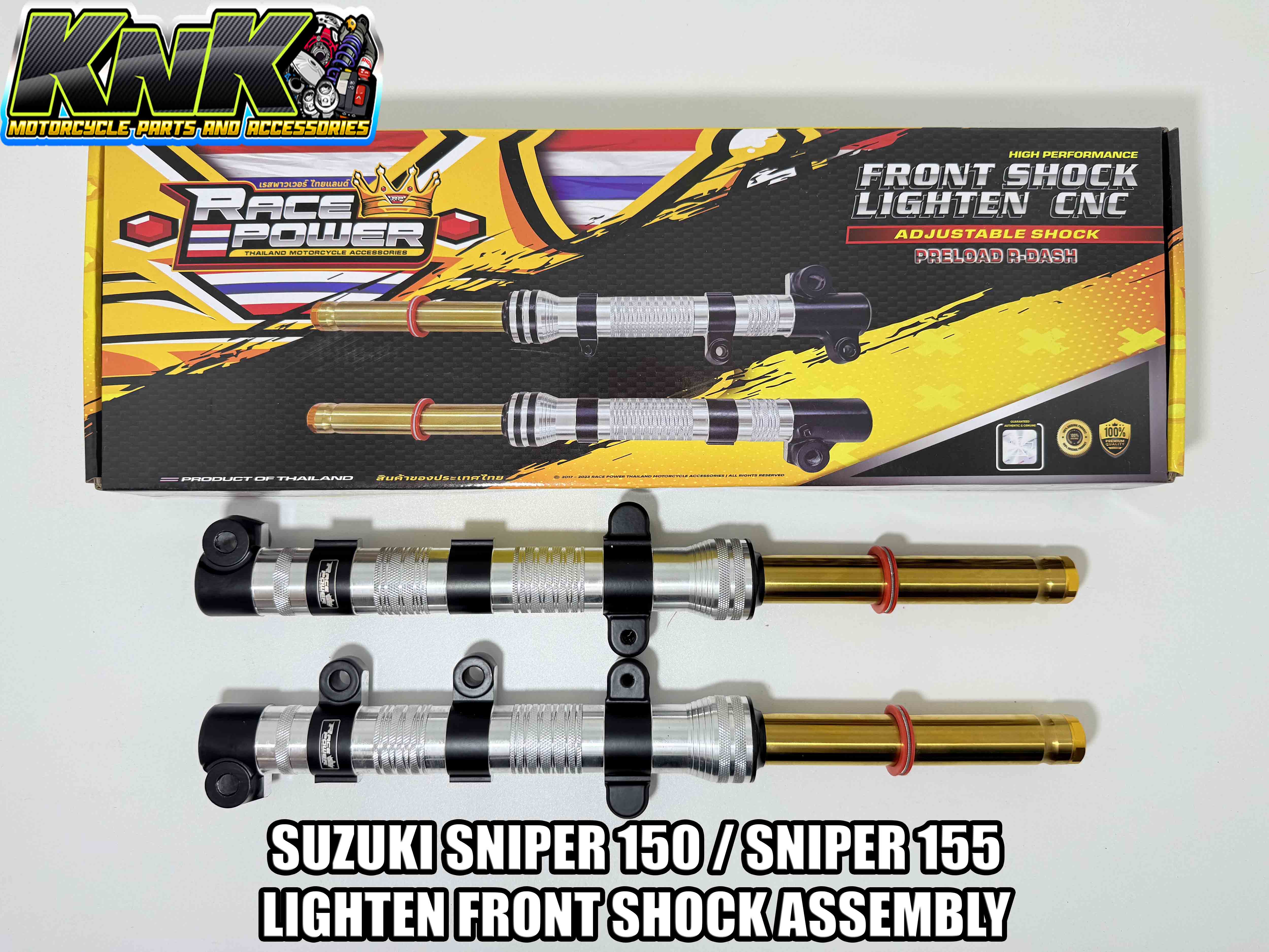 RACE POWER FRONT SHOCK ASSEMBLY FULLY ADJUSTABLE FOR CLICK / MIO ...