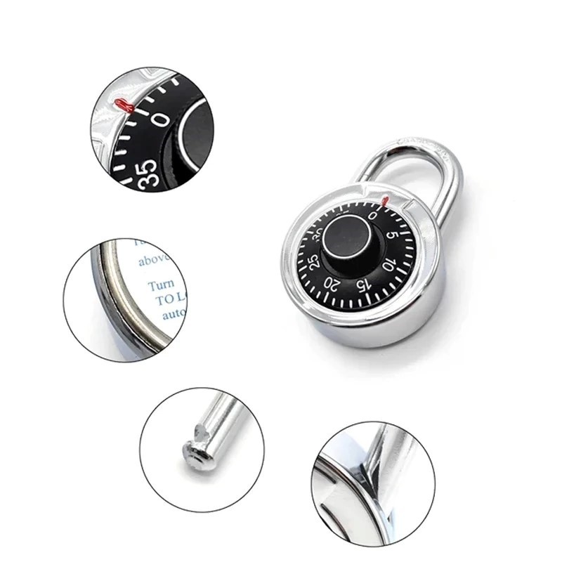 High security round Turntable portable combination combination lock 45 ...