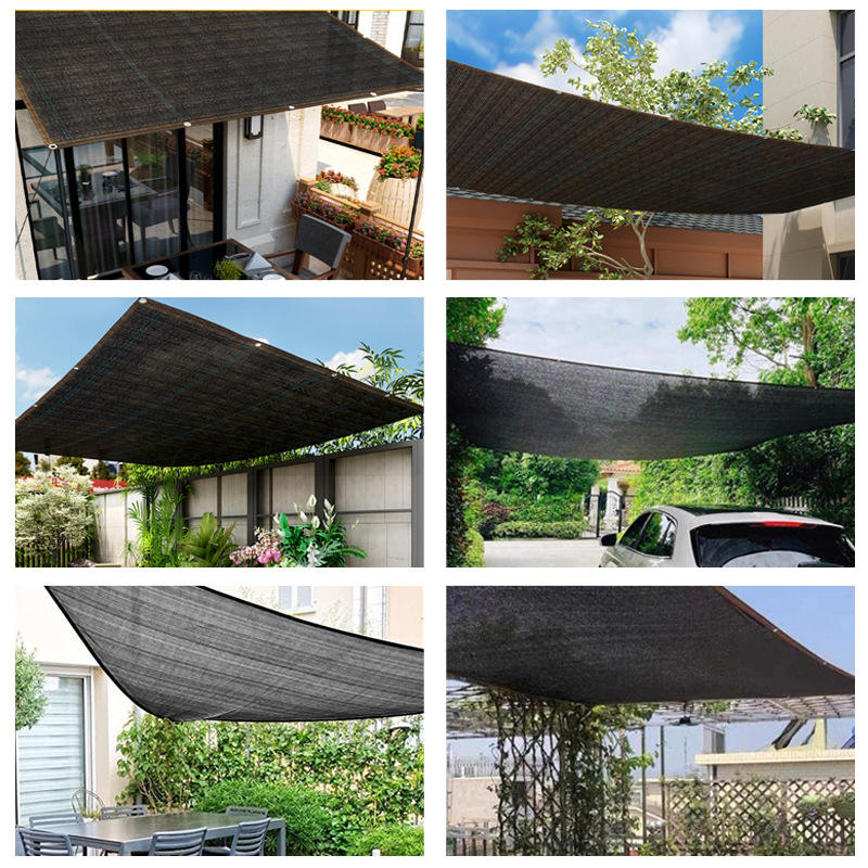 Larger Size 12 Pin Black Sun Shade Net for Plant Outdoors Garden Shade ...