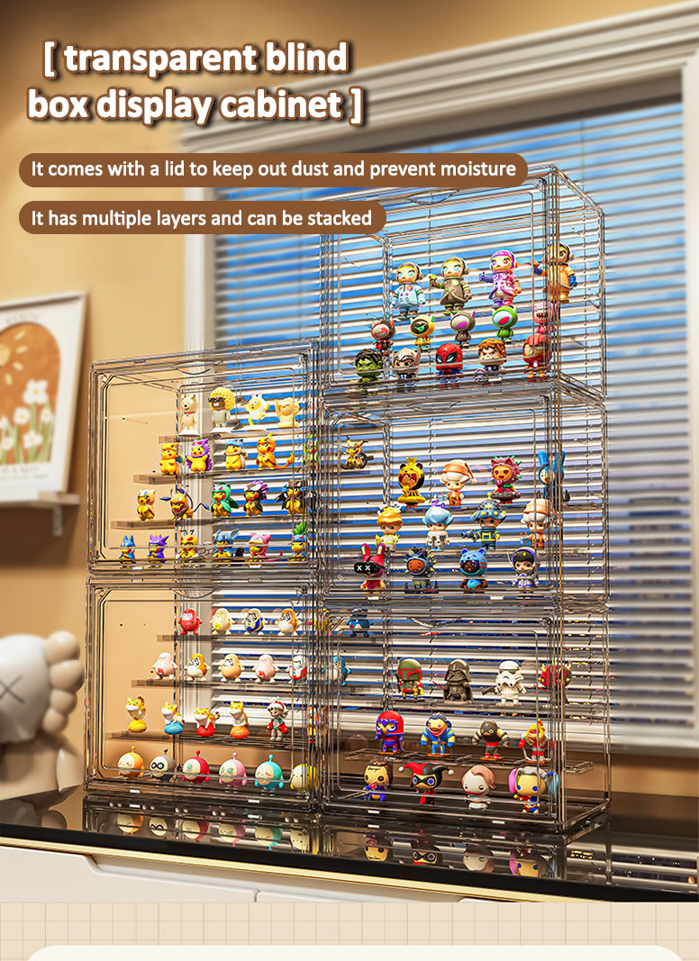 Acrylic Display Case Boxes Stackable Storage Organizer for Popmart ...