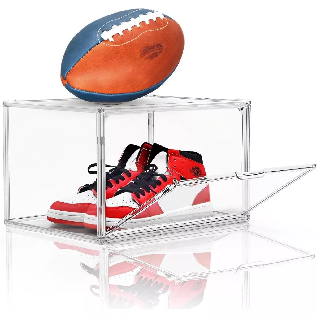 Ready Stock 】 Acrylic Shoe Box Stackable Magnetic Shoe Rack Transparent ...
