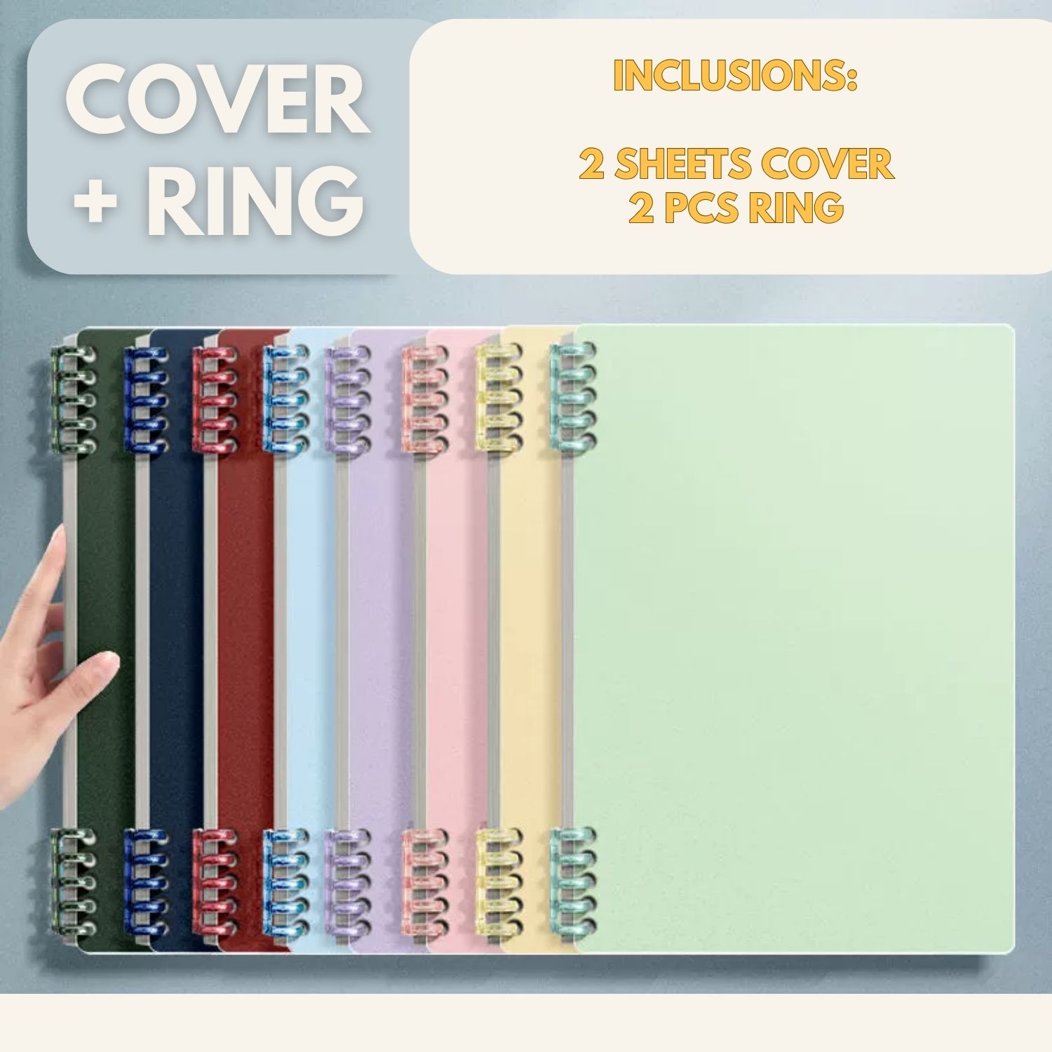 2pcs/set A5/B5 Binder Cover/Divider and Ring for Cuztomized Planner ...