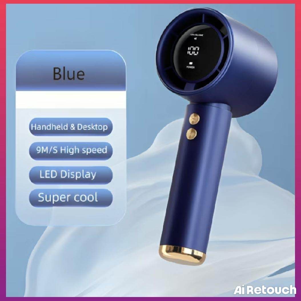 N68 Portable Turbo mini fan high speed 100 air level display handheld ...