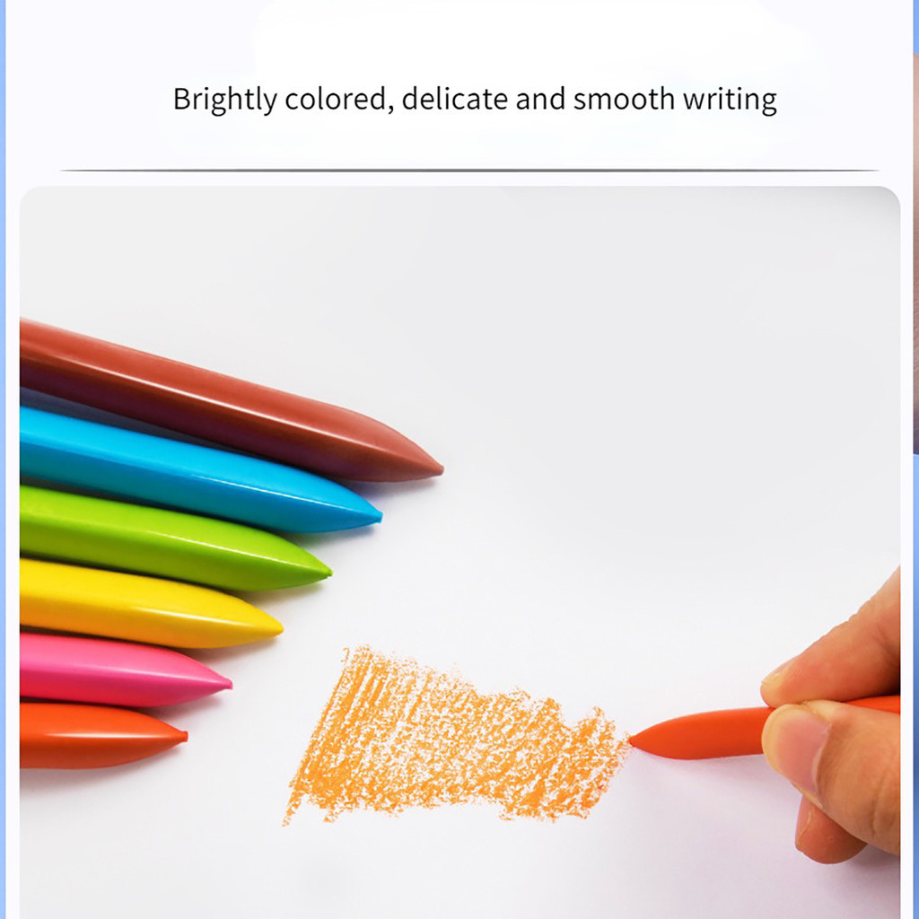 【Buy 1 Free 1】 Plastic Crayons 12/24/36 Color Painting Crayons Coloring ...