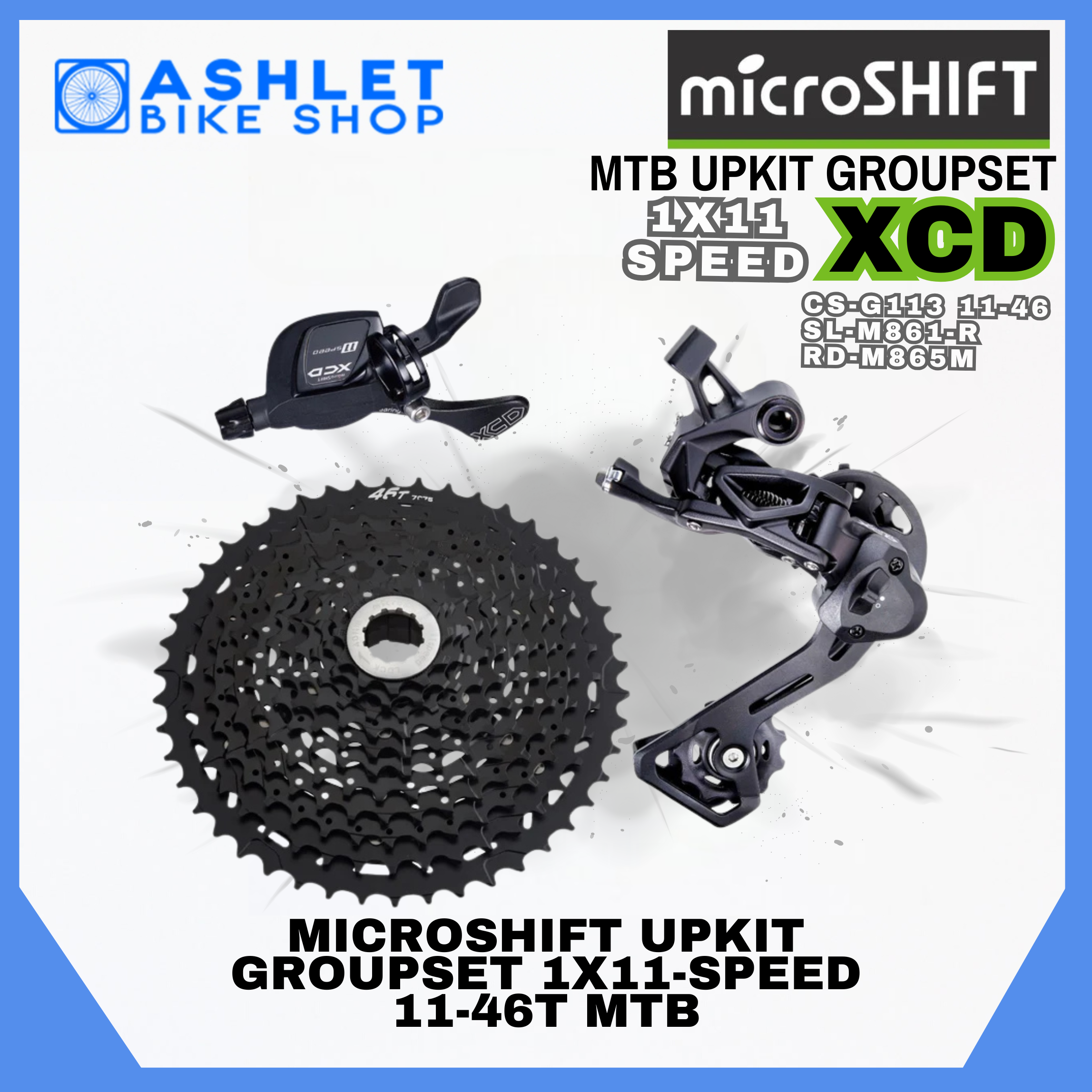 MICROSHIFT XCD 11-Speed UpKit Groupset 11-46T MTB - ASHLET BIKE SHOP ...