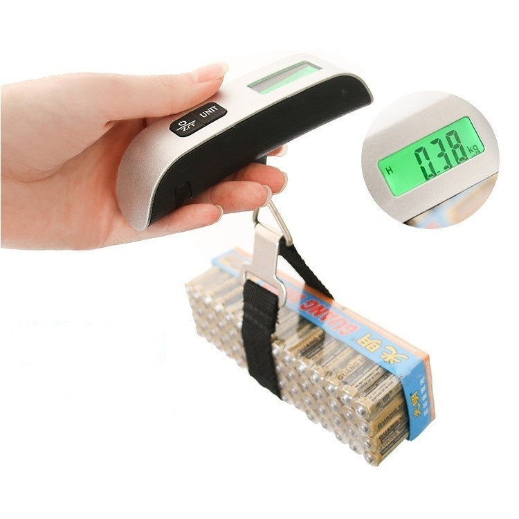 50KG / 110LB Portable LCD Digital Luggage Scale Handheld Scale ...