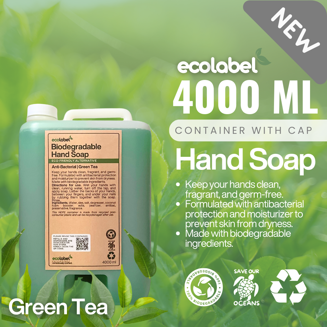 Eco-friendly Liquid Hand Soap Green Tea Scent 100% Biodegradable ...