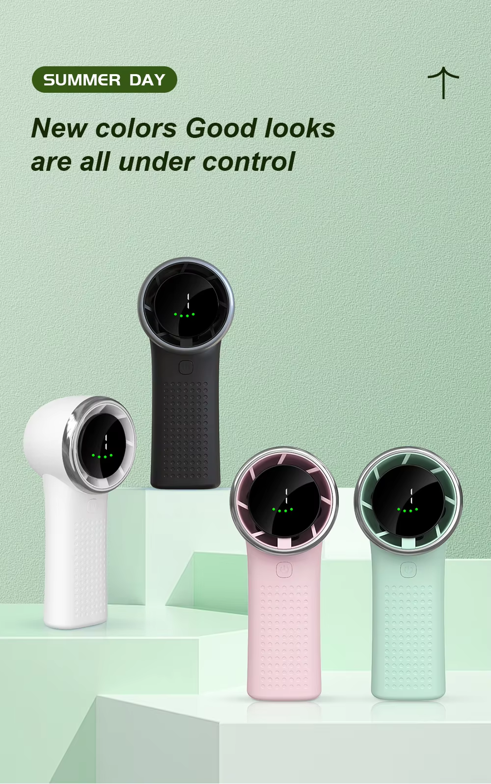 Tixx Mini Handheld Fan USB Portable Electric Fan with Strong Wind Speed ...
